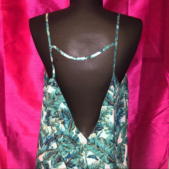 Atmosphere | Dresses | Tropical Print Banana Leaf Swim Dress | Poshmark